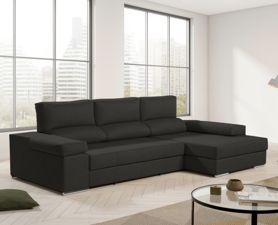 Sofa chaise longue de tela Amira de HOME